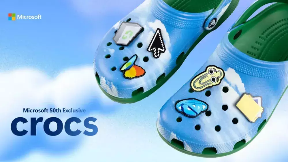 Kein Scherz: Crocs-Schuhe auf Basis von ikonischem Windows-XP-Wallpaper