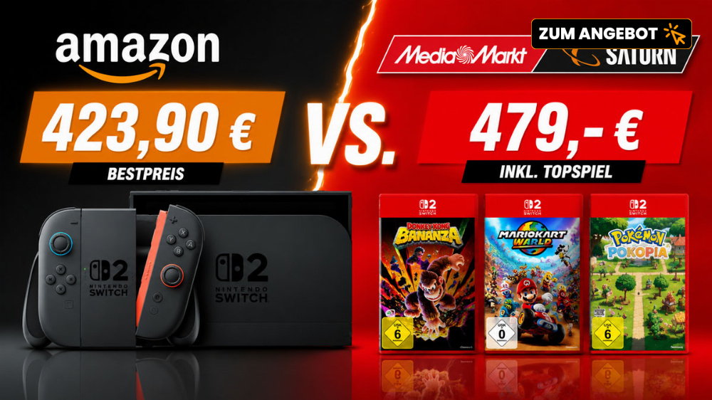 Amazon vs. MediaMarkt: Preiskampf bei Switch 2 - jetzt Top-Deals abstauben