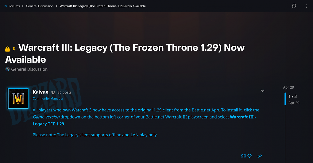 Warcraft 3 Legacy: Original feiert Comeback auf Battle.net