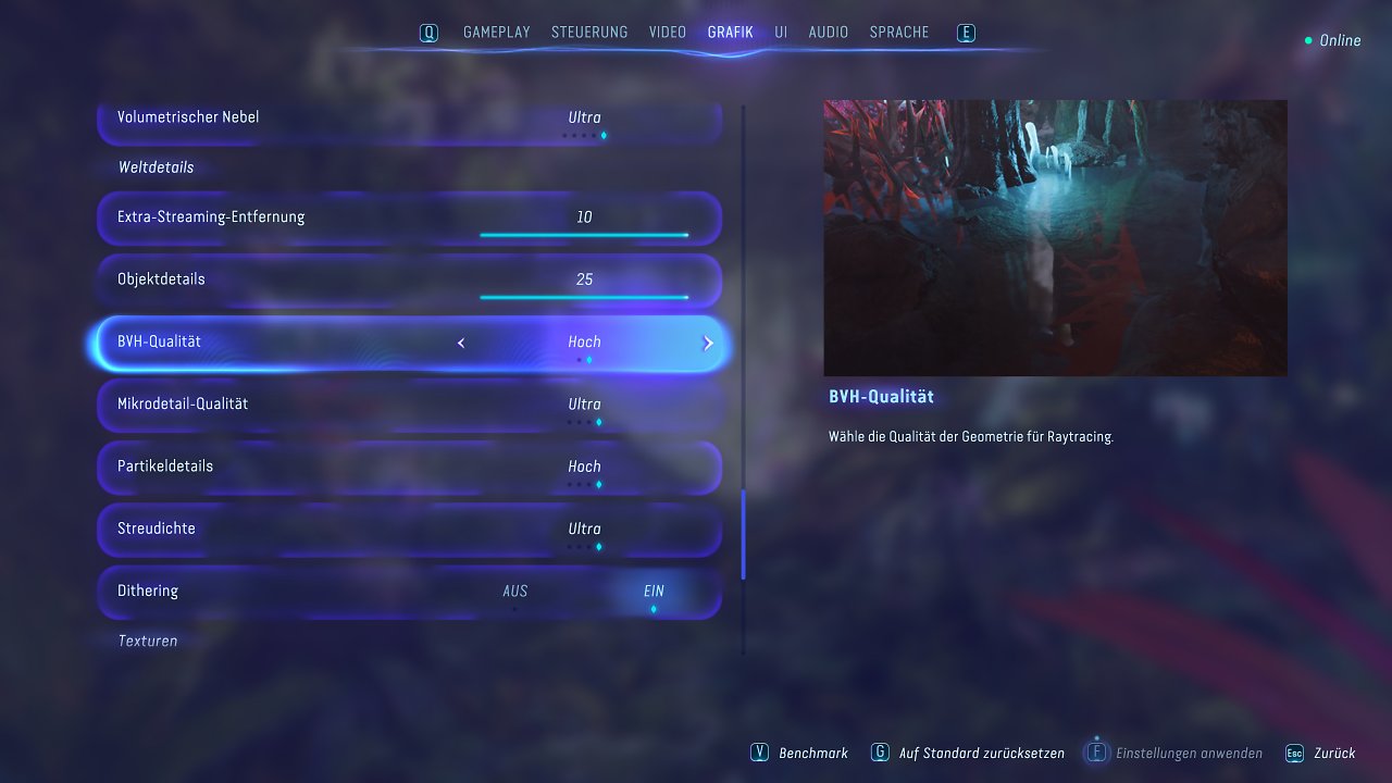 Avatar: Frontiers Of Pandora: Graphics Menu Vram Tracker Explained – YVOHE