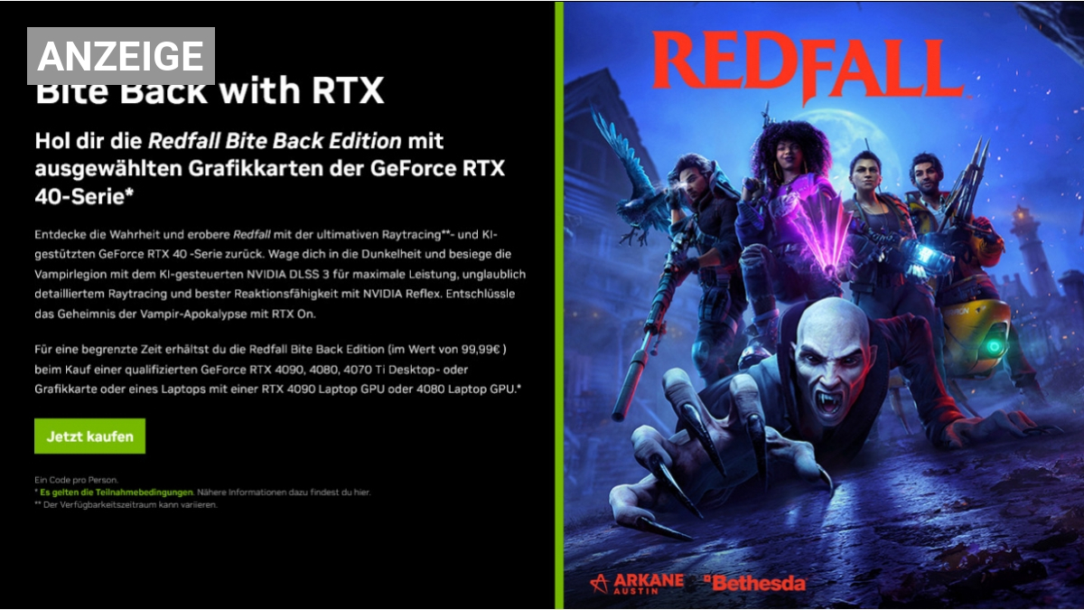 Neues Geforce-RTX-Bundle: RTX 4070 Ti, 4080 oder 4090 kaufen, Redfall ...