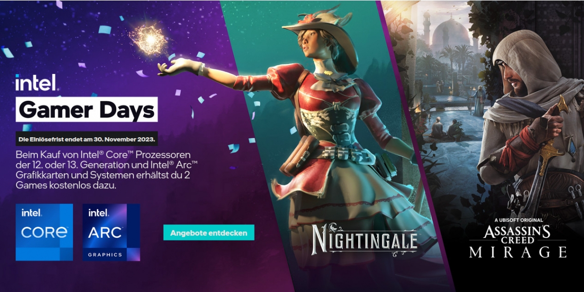 Intel: AC Mirage und Nightingale als 80-Euro-Bundle für Core-CPUs und ...