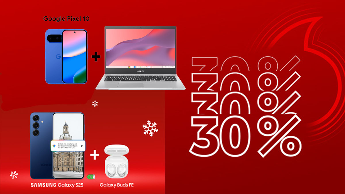 Neue Vodafone-Deals: Bis zu 30% Rabatt, Top-Smartphones ab 1 € und ...