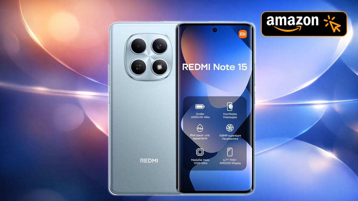 108-MP-Kamera, 6000-mAh-Akku, Bestpreis: Xiaomi Redmi Note 15 bei Amazon