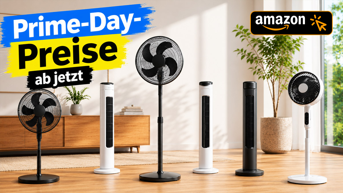 Amazon legt mit Prime Day los: Standventilator, Tischventilator und ...